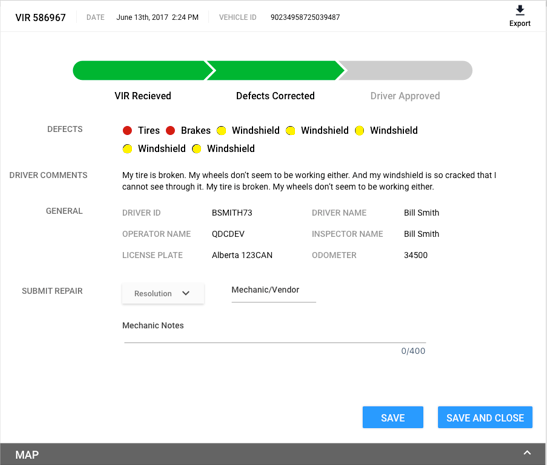 Vehicle Inspection Report 2.1 Release Notes